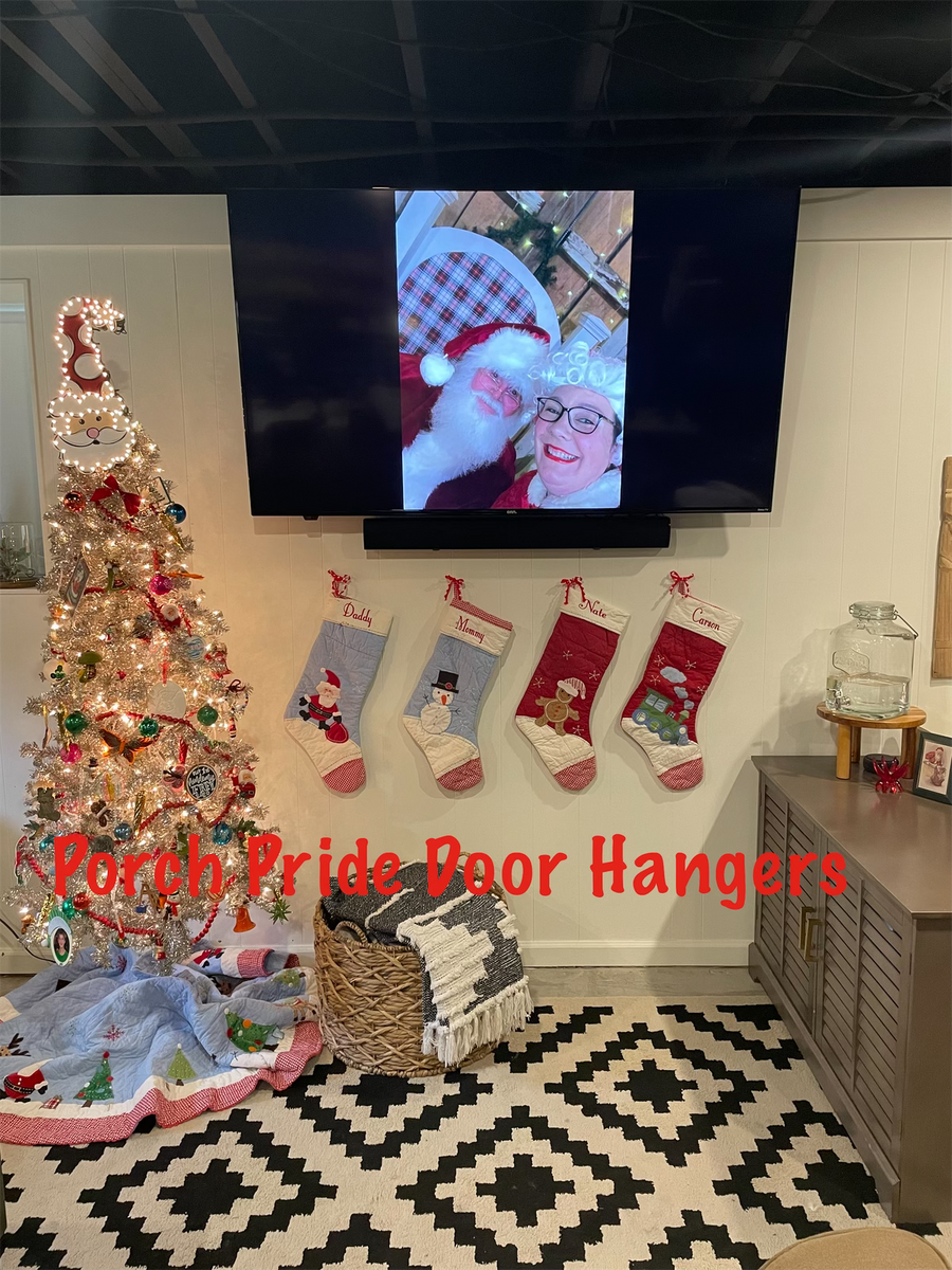 Santa Christmas Tree Topper – Porch Pride Door Hangers